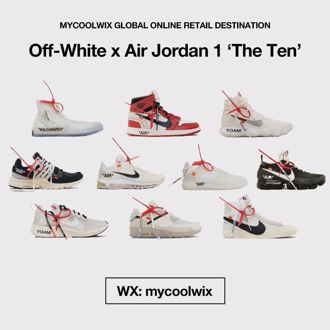 【THE TEN】Off-White x NIKE AIR JORDAN 1 RETRO HIGH 【全色まとめ】｜しゅんたむのLIKEIT!!